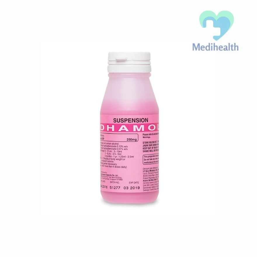 [EXP:8/25]DHAMOL Paracetamol Susp 250mg/5ml (60ML) | Shopee Malaysia
