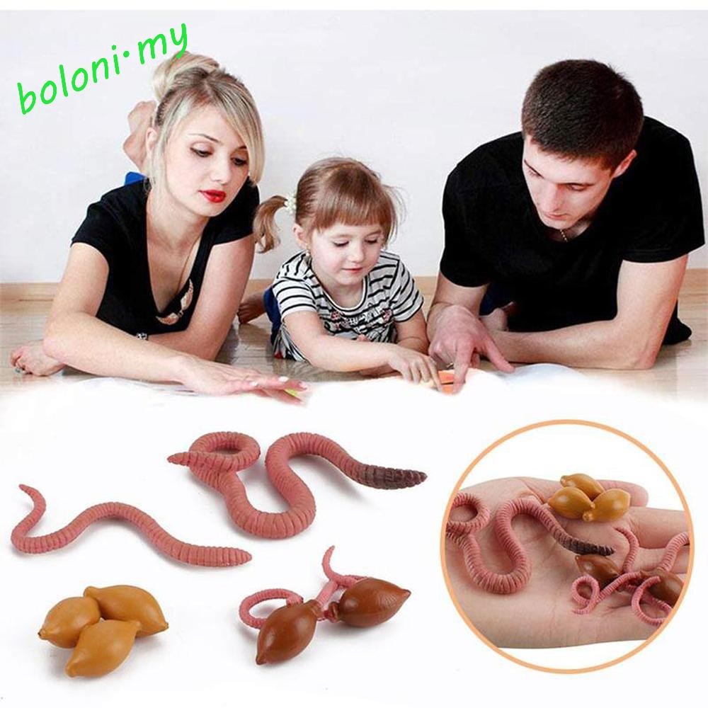 [COD] Realistic Life Cycle Science Plastic Earthworm King Crab Animals ...