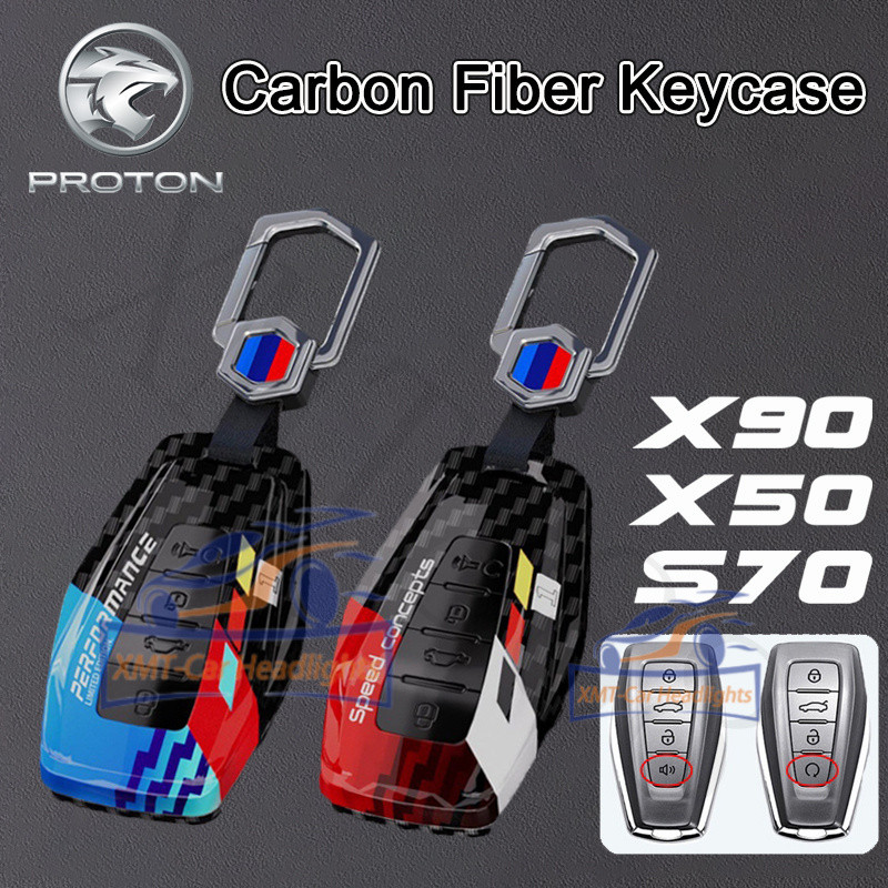 PROTON Carbon Fibre Key Case for X50 X70 X90 S70 Keyless Smart Entry ...