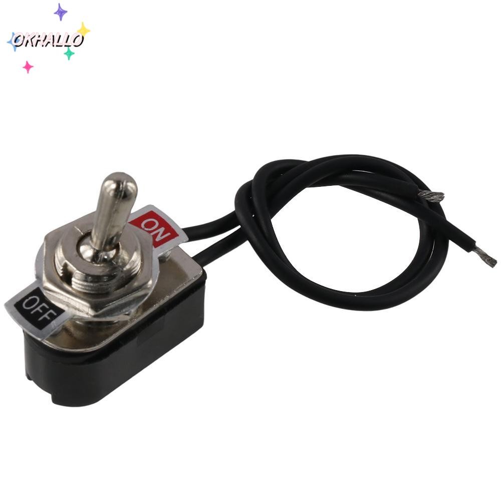 OKHALLO Toggle Switch, 2 Pin AC 6A/125V 3A/250V Toggle Rocker Switch ...