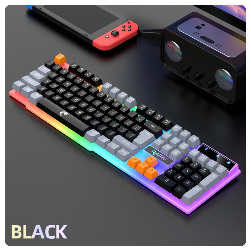 METMI x Raiku K-26 3 Color Combinations Wire Gaming Keyboard With LED ...