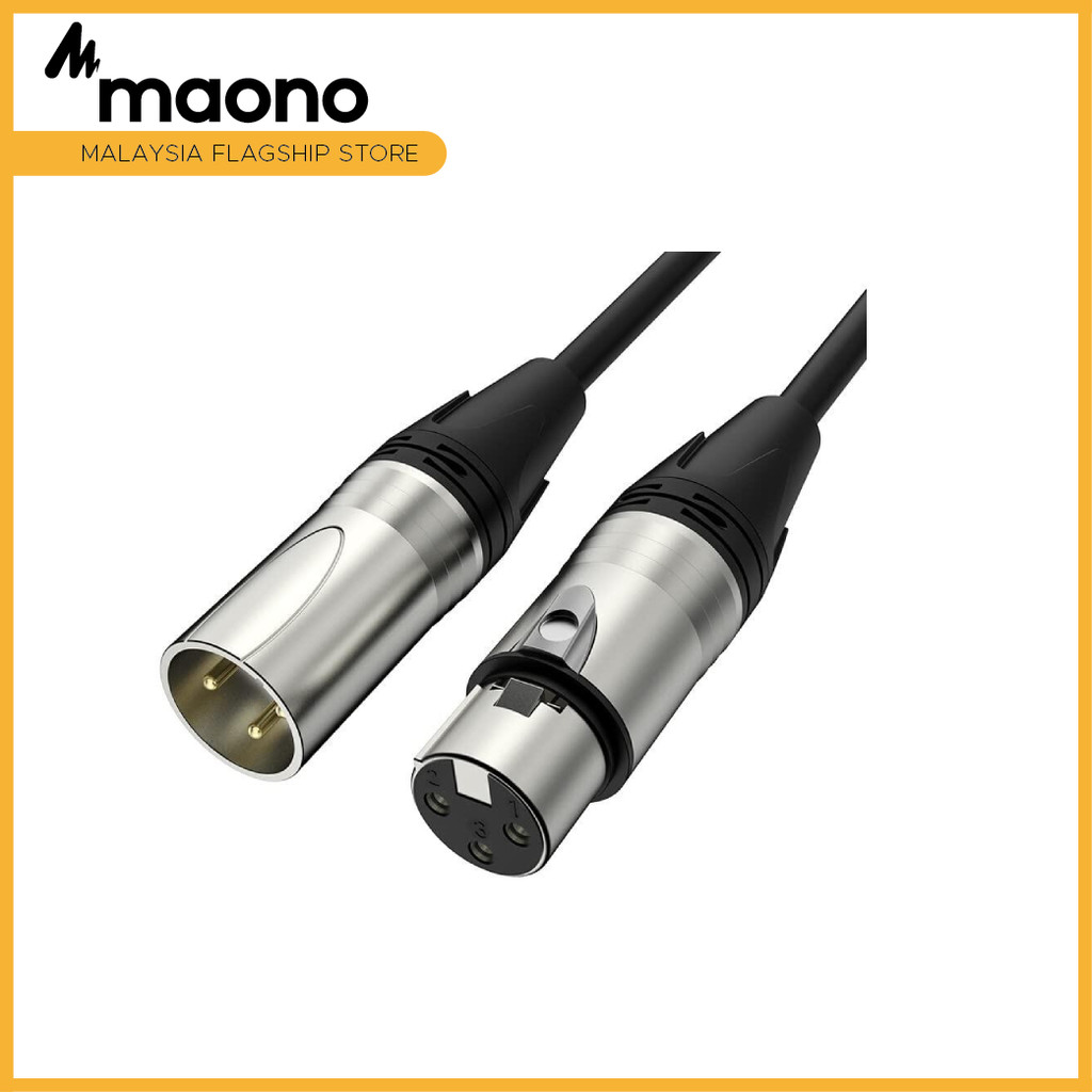 MAONO XLR Microphone Cable Premium XLR Patch Cable (6ft) | Shopee Malaysia