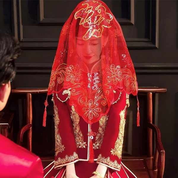 tudung sukan sasa anak tudung tudung sukan Bridal Red Hijab Xiuhe ...