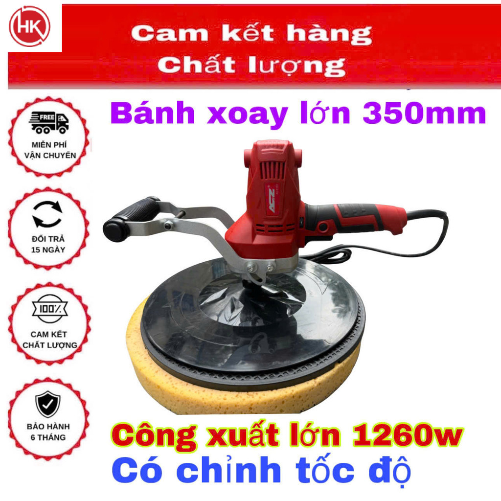 Genuine ACZ Wall Scrubbing Machine, 350mm large rotating wheel, 1260w ...