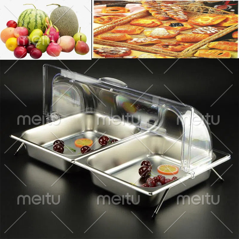 Countertop Food Serving Display Container, Stainless Steel Buffet ...