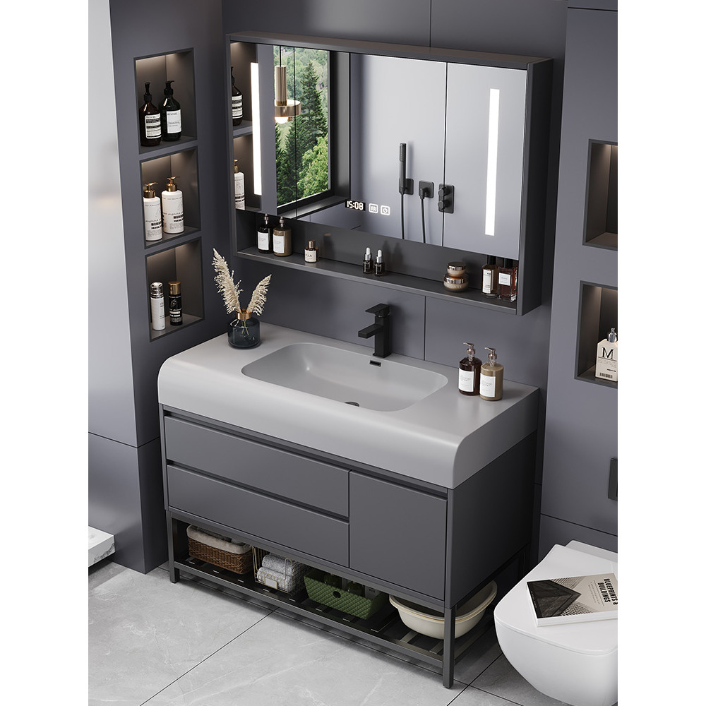 Gabungan almari bilik air baskom bersepadu yang ringan dan mewah ...