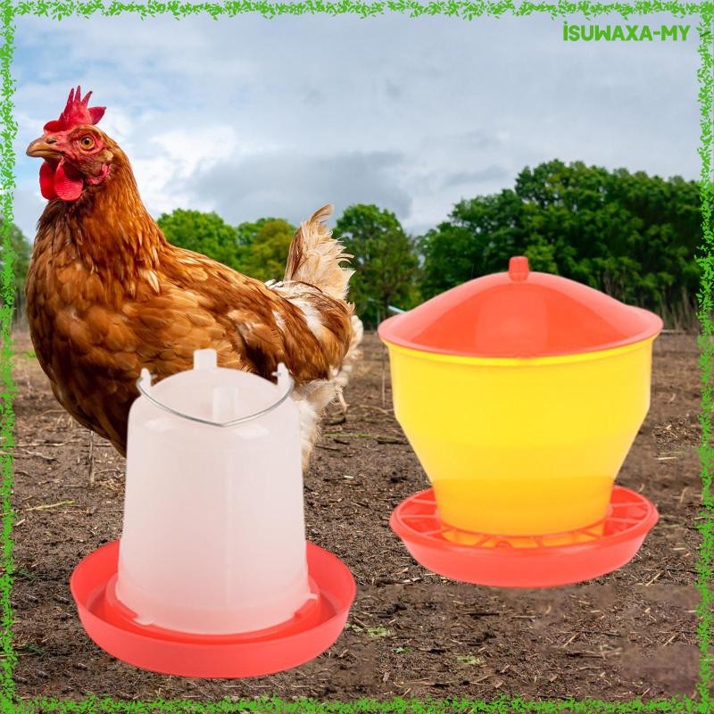 [IsuwaxaMY] Chicken Feeder and Water Feeder Automatic Blanking Bucket ...