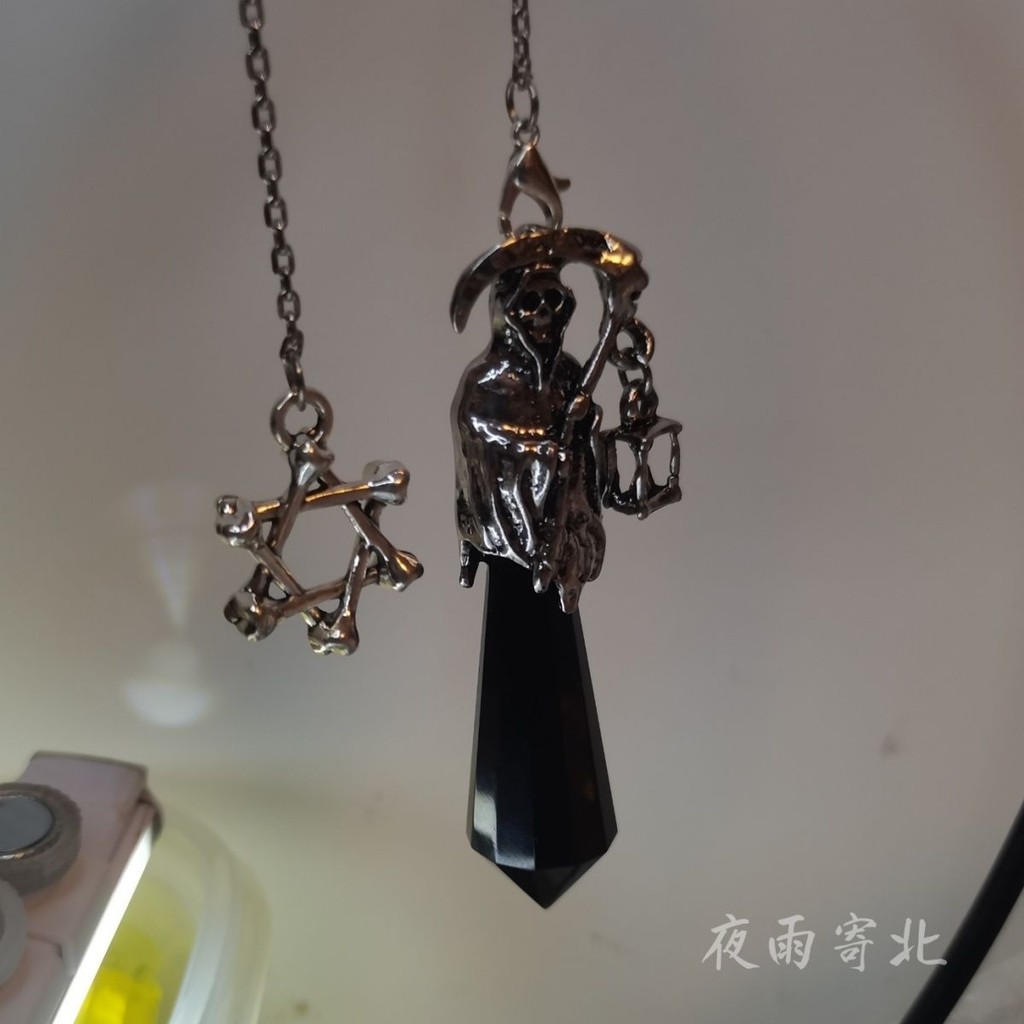 Original Obsidian Pendulum Death Power Stone Obsidian Necklace Pendant ...