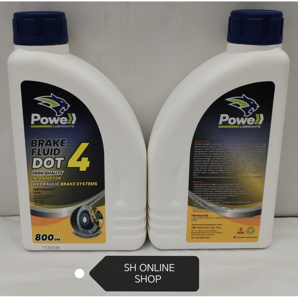 Powell Dot-4 Brake Fluids (800ml) | Shopee Malaysia