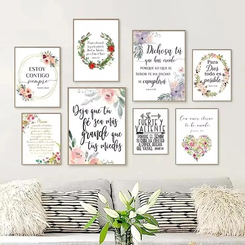 Seni Dinding Kristian Poster Kanvas Lukisan Inspirasi Imej Cetak ...