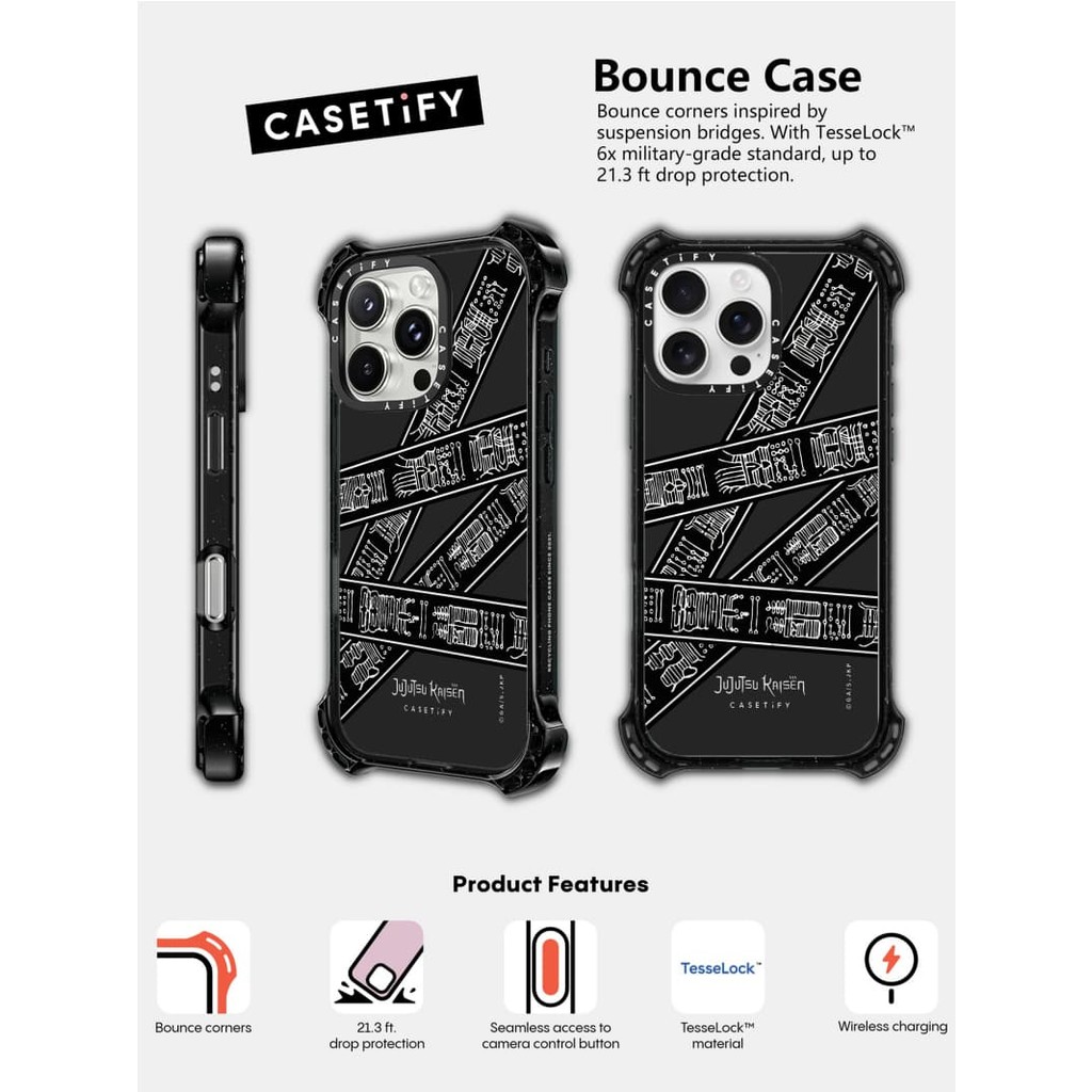 CASECASE X Cursed Seal Case Magnetic suction Hard Acrylic Back For ...