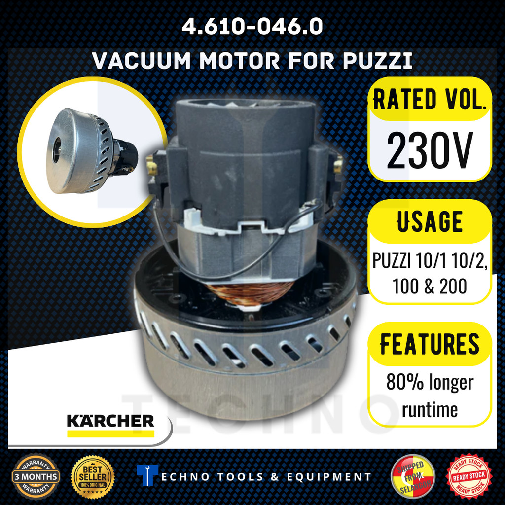 Karcher 46100460 Puzzi 10/1, 10/2, 100 & 200 Genuine Vacuum Motor Spare ...