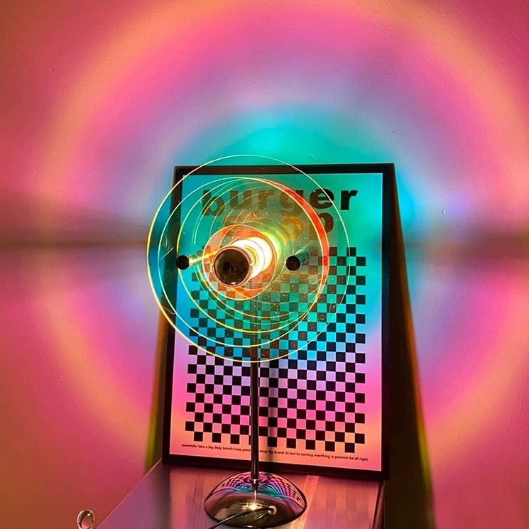 Bauhaus Projection Table Lamp 180° Rotation Modern Desktop Decorative ...
