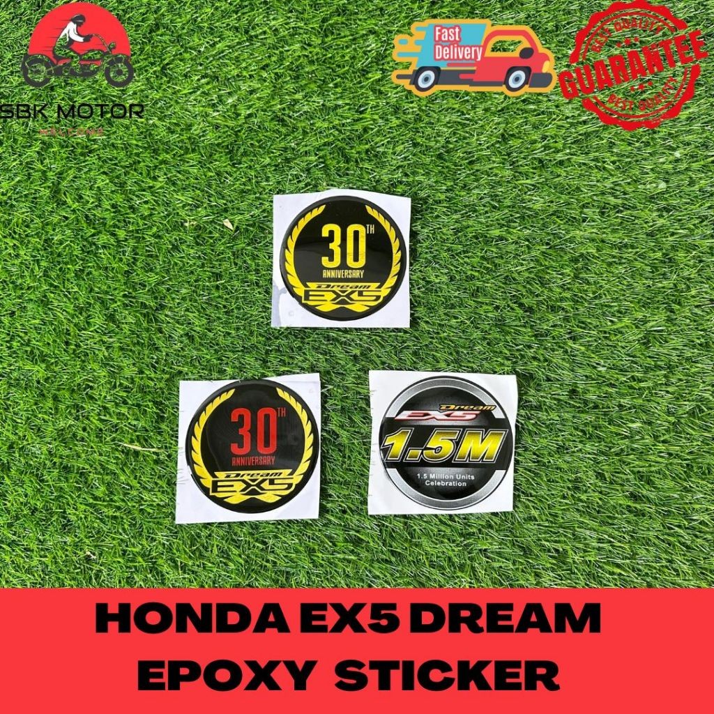 🔥【SBK MOTOR】Stiker Honda EX5 Dream Edisi 30 Tahun | 1.5M Epoxy Timbul ...