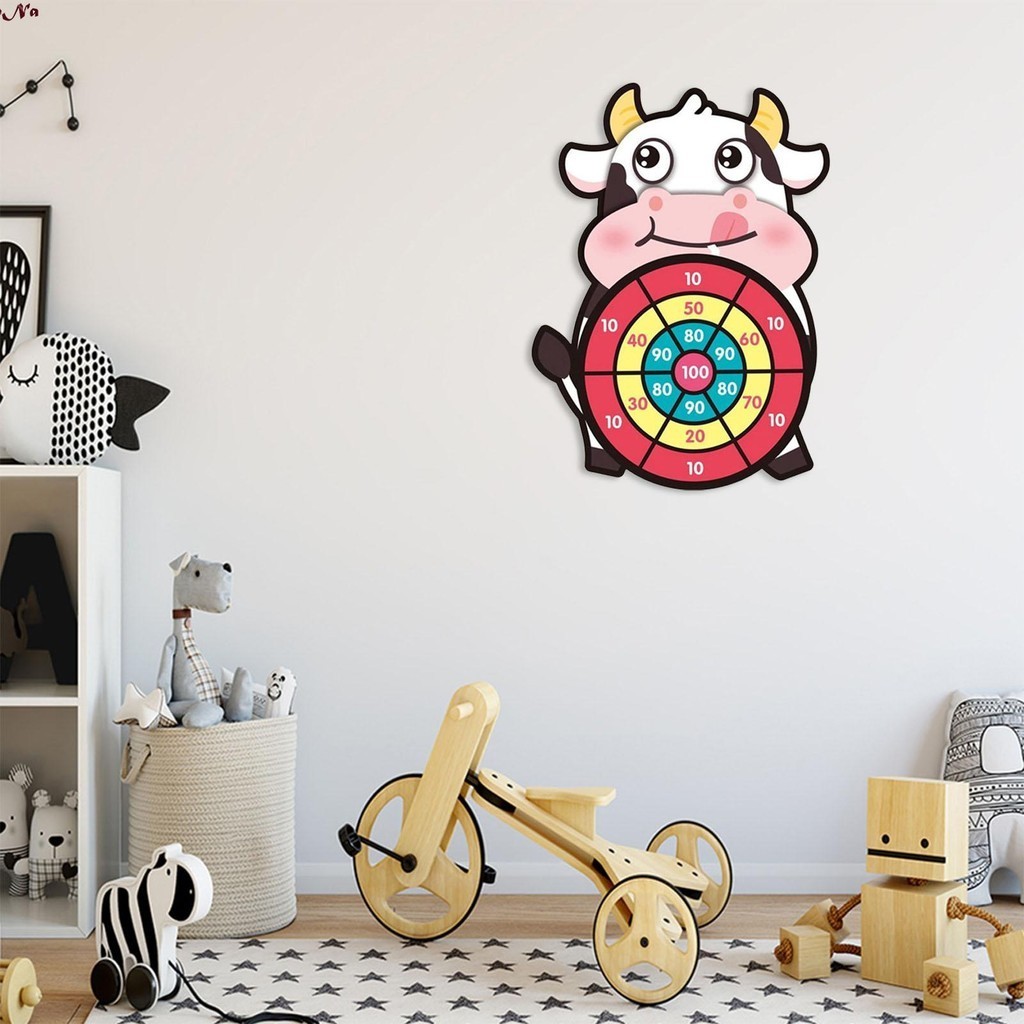 Cartoon Animals Dart Board for Kids Multi-Player Party Game Dart Board ...