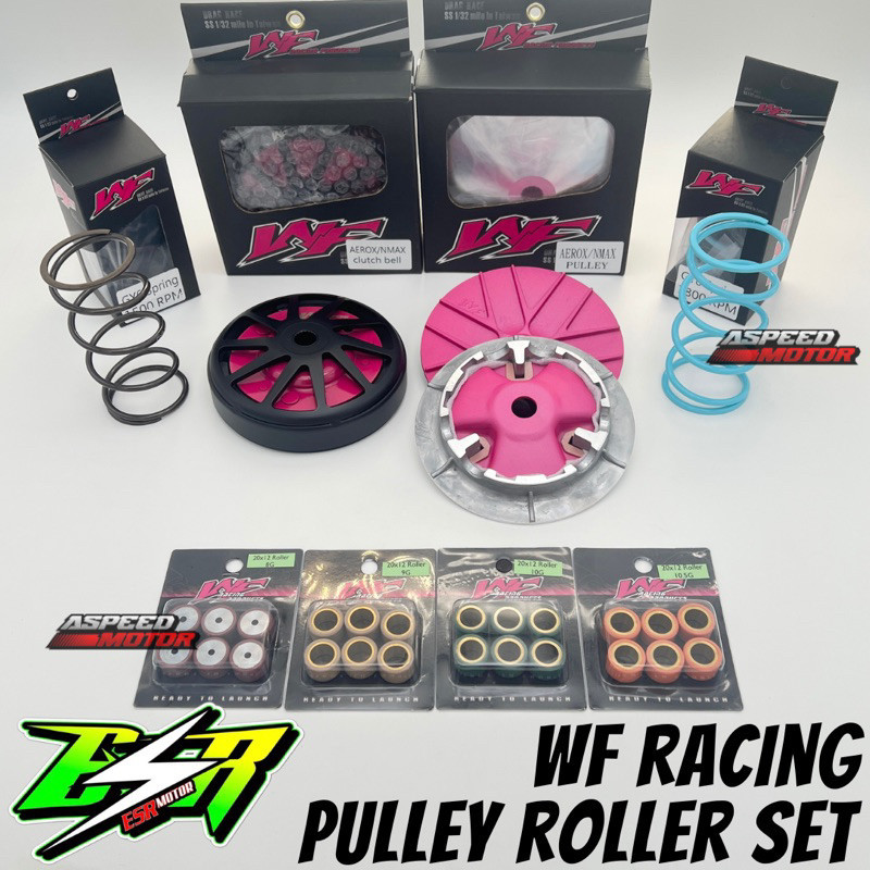 🔥 WF RACING PULLEY / ROLLER & SPRING HOUSING BELL AUTO CLUTCH SET NVX ...