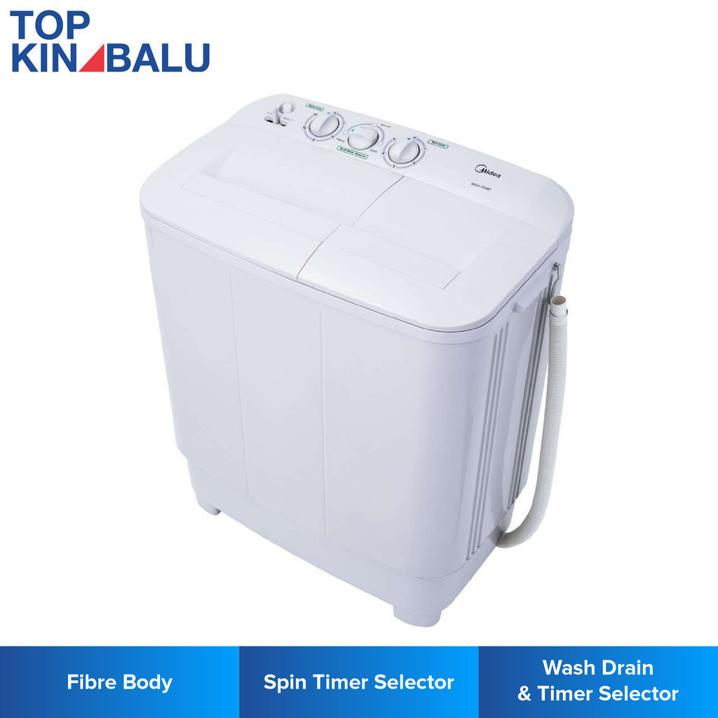 [SABAH ONLY] MIDEA 9KG MSW-9008P SEMI-AUTO WASHING MACHINE | Shopee ...