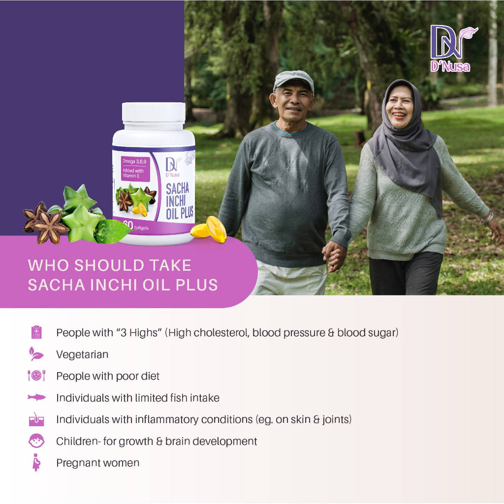 DNusa Sacha Inchi Oil Plus ( 60 Softgels ) | Shopee Malaysia