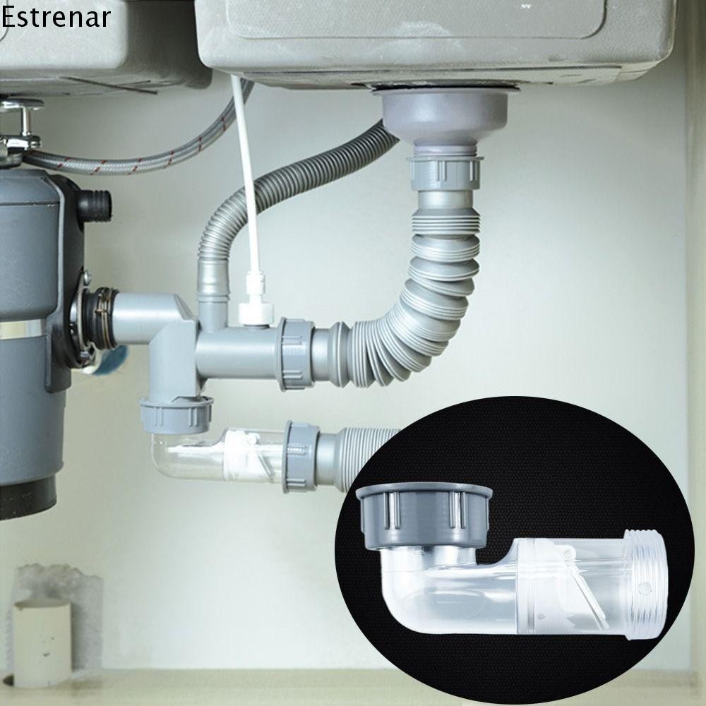 ESTRENAR Wash Basin Drainage Pipe Kit, Universal Odor Proof Drain Pipe ...