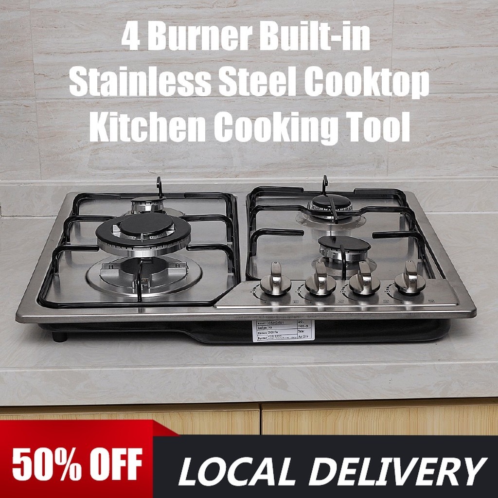 4 Burner Built-in Cooktop Stainless Steel Gas Stoves Natural Gas Hob ...