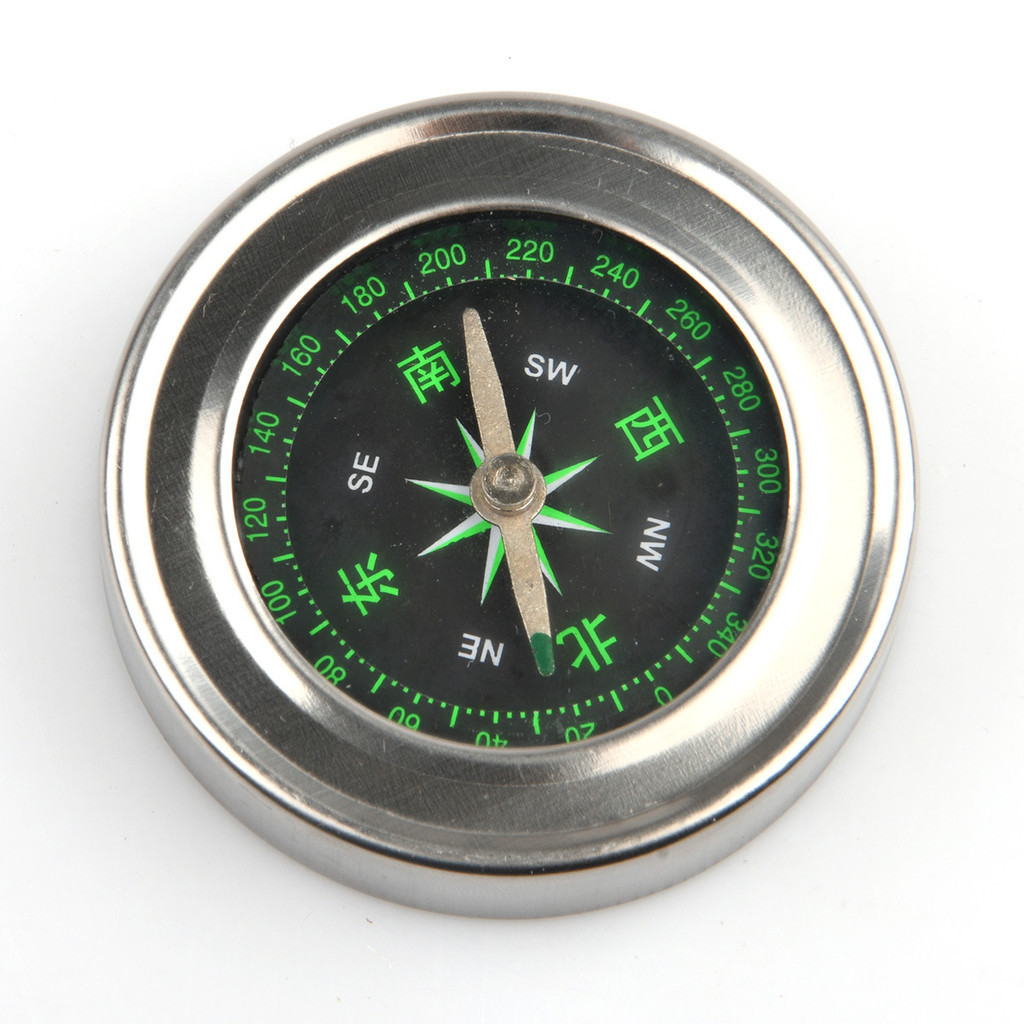 Sk Stainless Steel Metal Shell Compass Diameter 60mm American Portable Field Adventure Compass ...