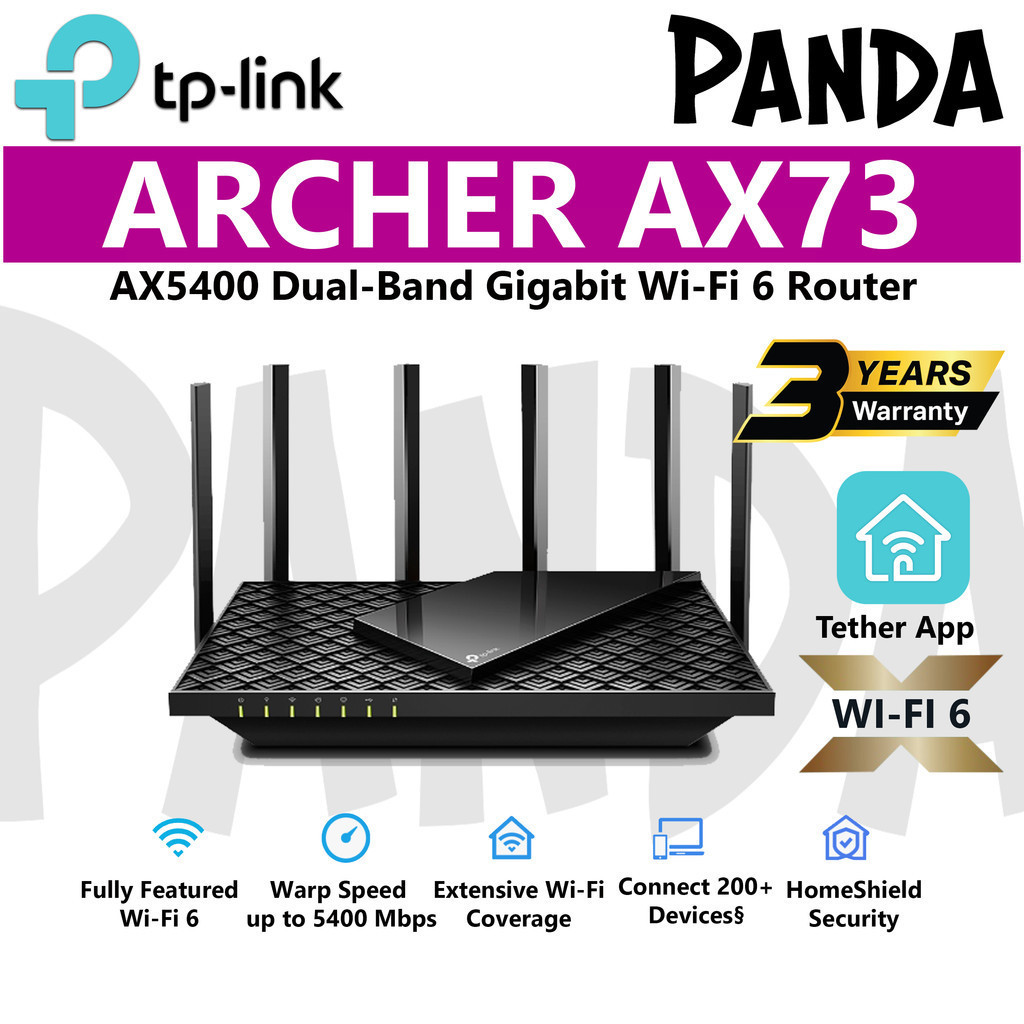 TP-Link AX5400 Dual-Band Gigabit Wi-Fi 6 Router (Archer AX73) | Shopee Malaysia