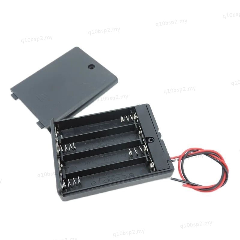4 Slot AAA 6V Battery Holder Case Box with Leads with ON/OFF Switch ...
