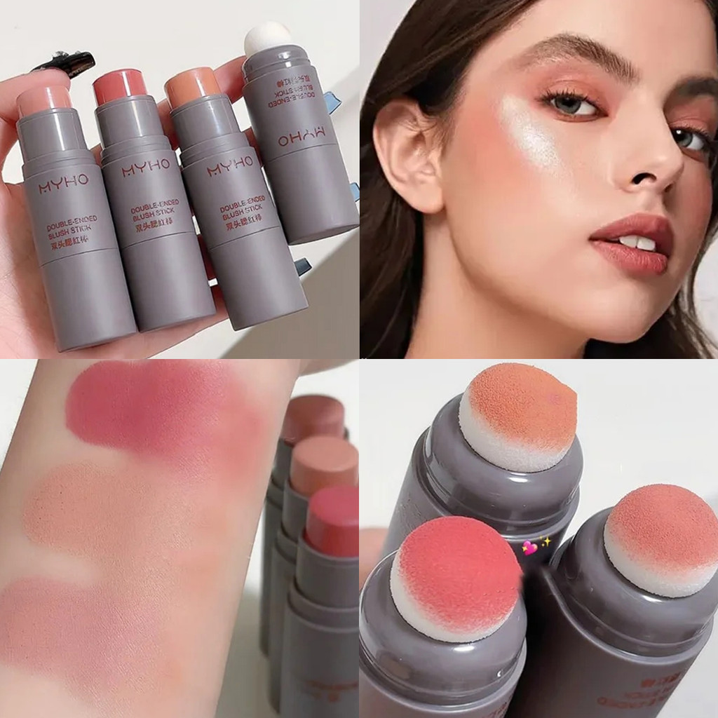 Peach Red Rouge Cream Cheek Contour Blush Stick Face Blusher Waterproof ...
