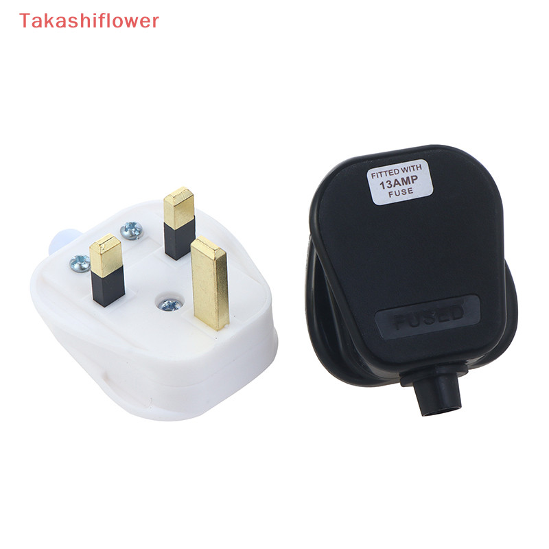 (Takashiflower) England Removable Power Plug Type G White Black 3 Pin ...