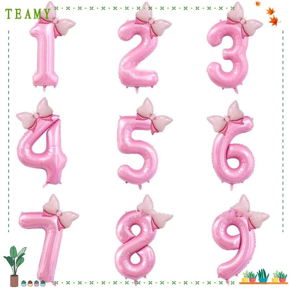 TEAMY Jumbo Number Balloon, 40 Inch Princess Birthday Birthday Number ...