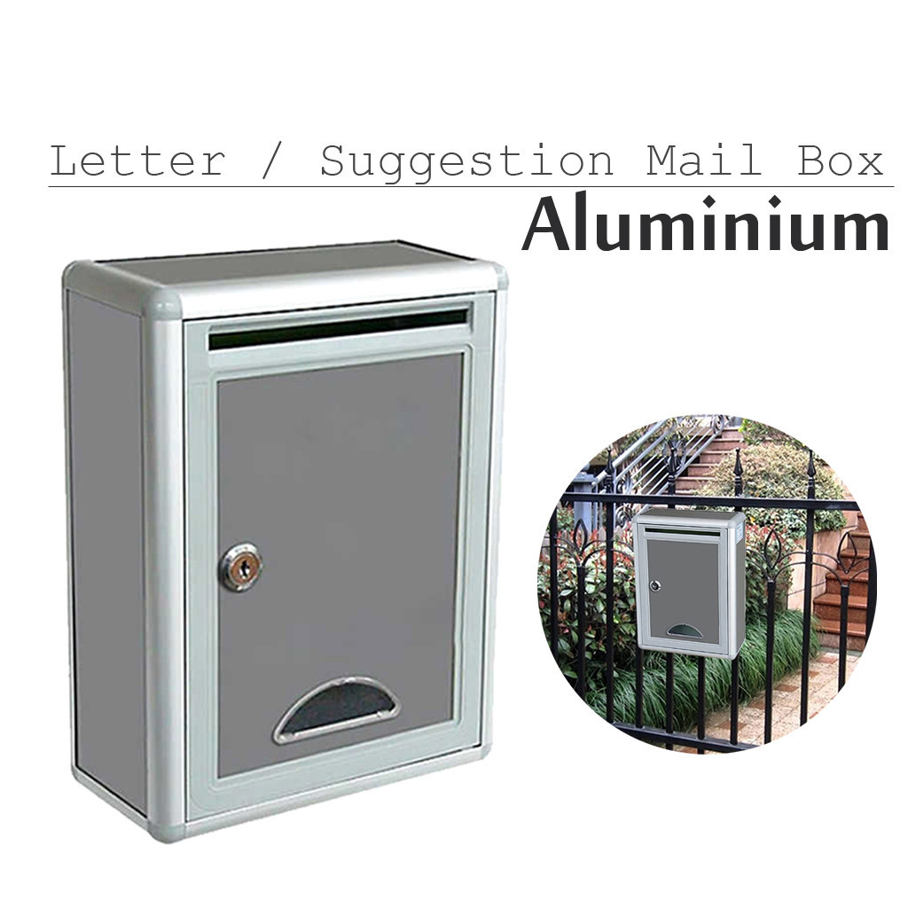 Mail Letter Post Suggestion Box Aluminum Wall Mounted Lockable Window ...