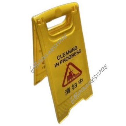 Yellow Foldable Floor Sign/Signage/Signboard - Cleaning in Progress ...