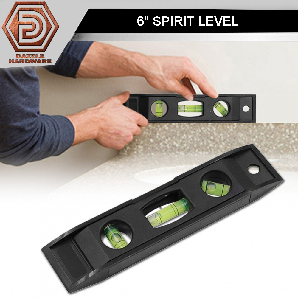 6" spirit level magnetic spirit level levelling ruler water level tool ...