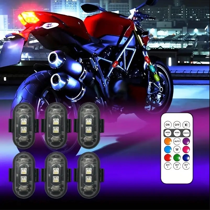 RGB Led Aircraft Strobe light Motorcycle Light LED Position Wireless Light Aircraft Airplane ...