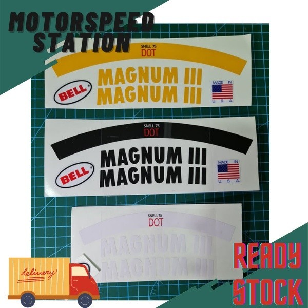 Sticker (21cm) Magnum III Snell 75 Dot Sticker Bxll Helmets | Shopee ...