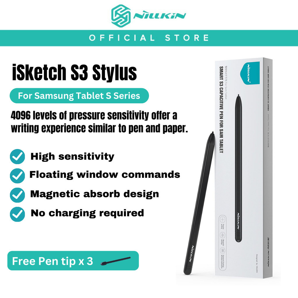 Nillkin iSketch S3 Stylus Pen For Samsung Tab S7 S8 S9 Magnetic Stylus Pen For Samsung S Series ...