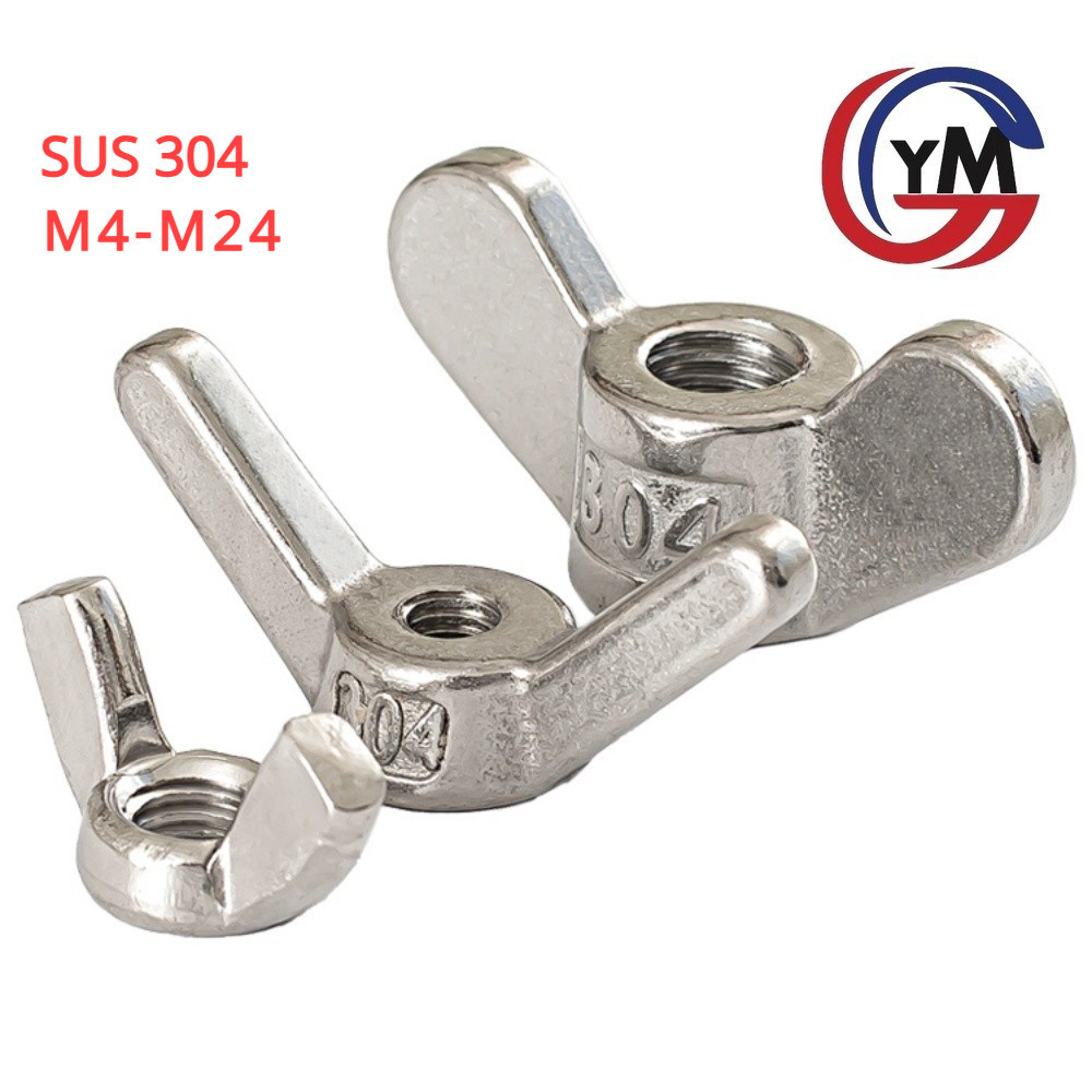[YMH] 304 Stainless Steel Claw Nut Hand Screw Nut Wing Nut, Butterfly ...