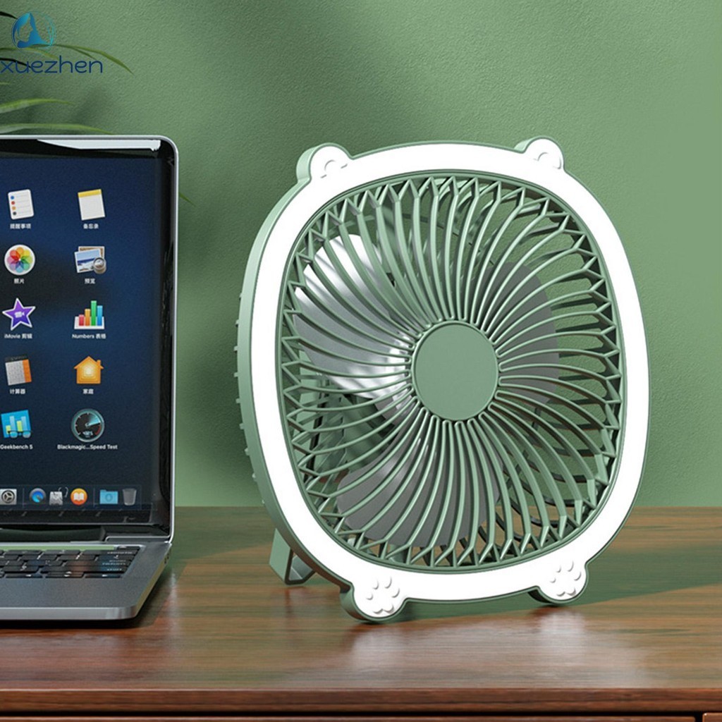 Portable Cooling Table Fan with Light Rechargeable Strong Wind Air ...