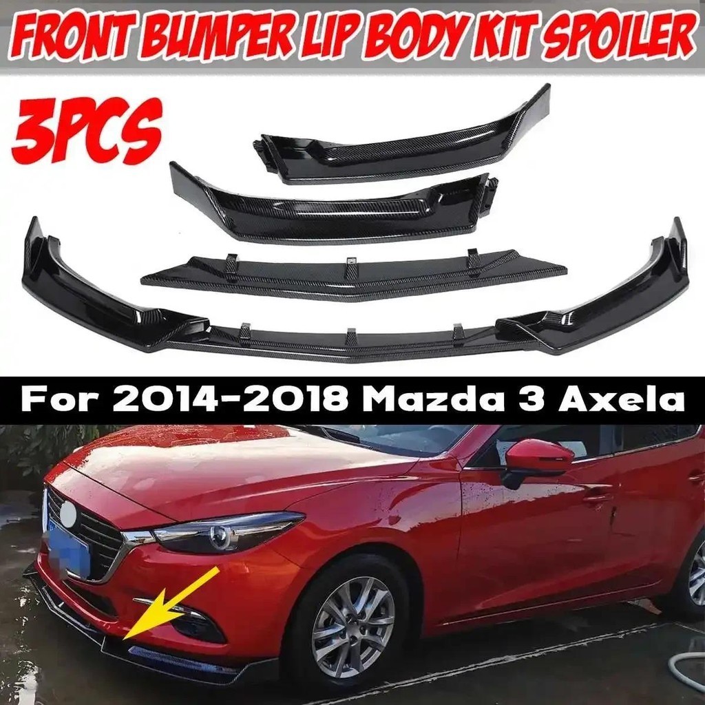 3Pcs Car Front Bumper Splitter Lip Diffuser Spoiler Protection Guard ...