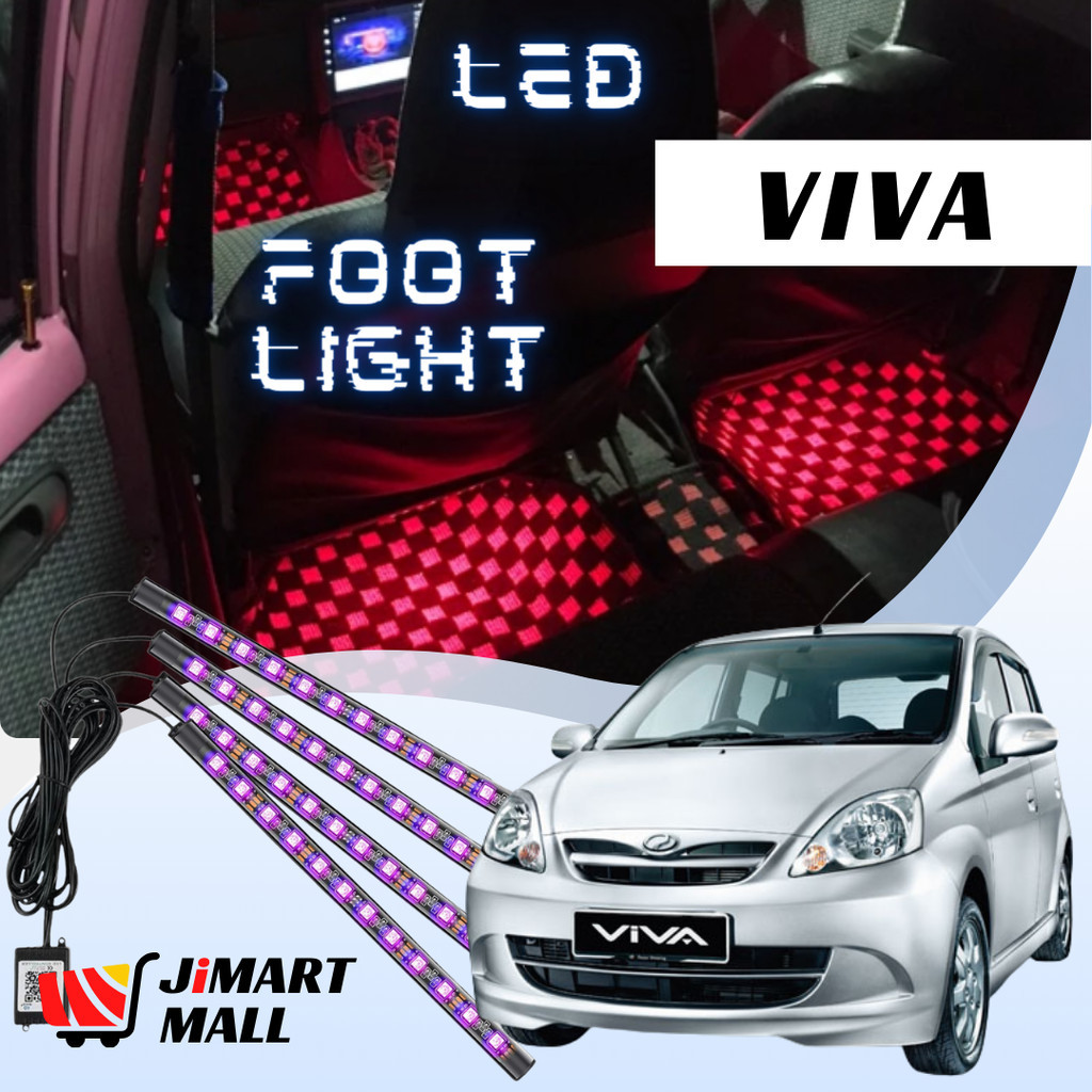 VIVA LED AMBIENT LIGHT Foot Floor Lampu Kaki Kereta RGB Interior ...