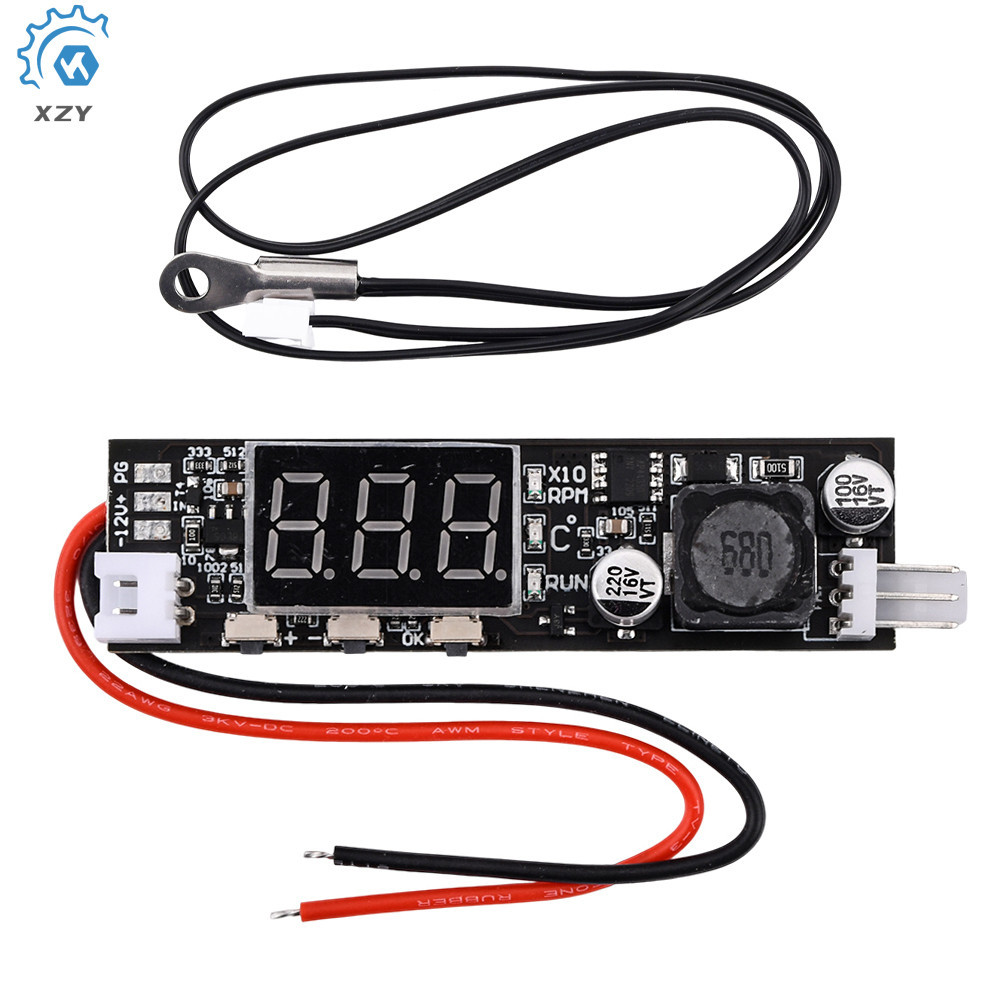 Driver Module DC 12V PWM 2-3 Wire Fan Temperature Controller Speed Governor Display Module for ...