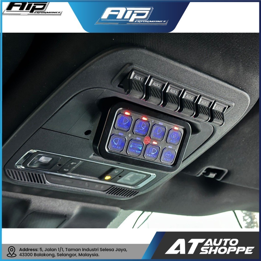 ATP AT800 8 LED SWITCH PANEL CAR TRUCK SUV 4X4 4WD LIGHT ELECTRICAL ...