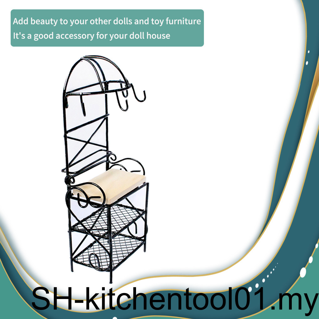 Mini House Rack Kitchen Model DIY Accessory Miniature Storage Racks ...