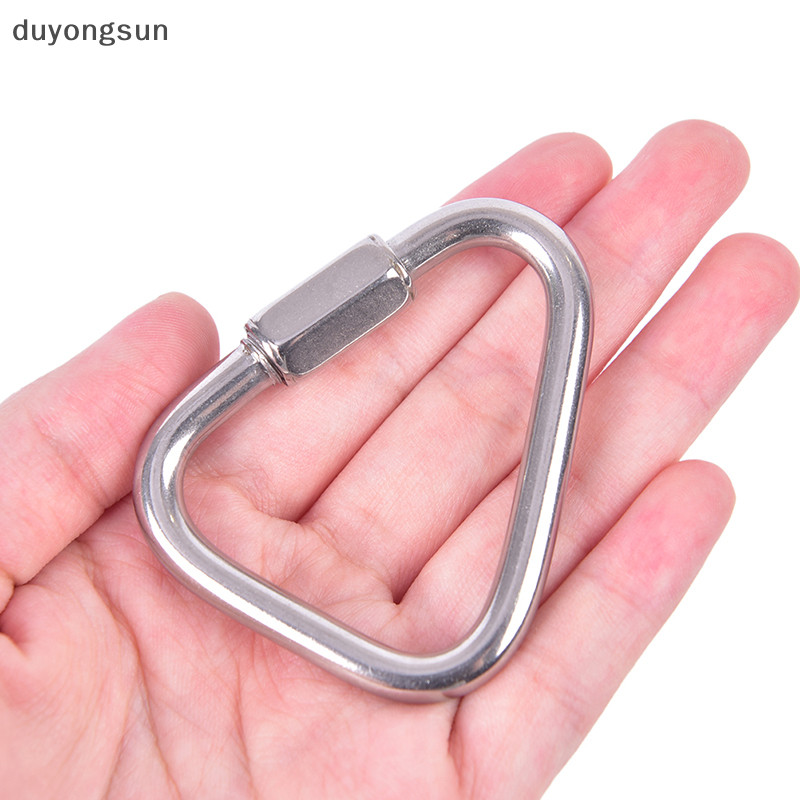 (duyongsun) Triangle Carabiner Stainless Steel Keychain Snap Clip Hook ...