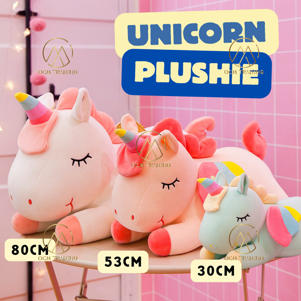 OCM Unicorn Soft Plush Toys for Girl Children Birthday Gift Mainan ...