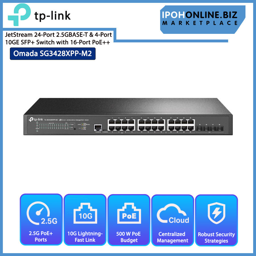 TP-LINK OMADA SG3428XPP-M2 JetStream 24-Port 2.5GBASE-T & 4-Port 10GE ...