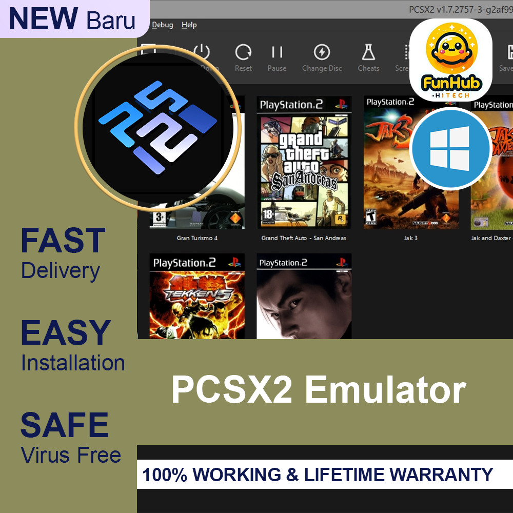PCSX2 Emulator 1.6.0 ⭐ Full Version ⭐ Windows PC Software | Lifetime Premium | Shopee Malaysia