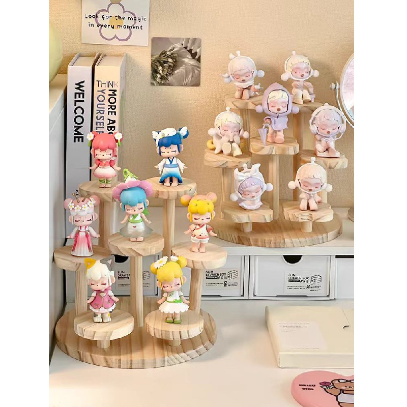 Wooden Mystery Box Display Rack Storage Rack Pop Mart Cute Particles ...