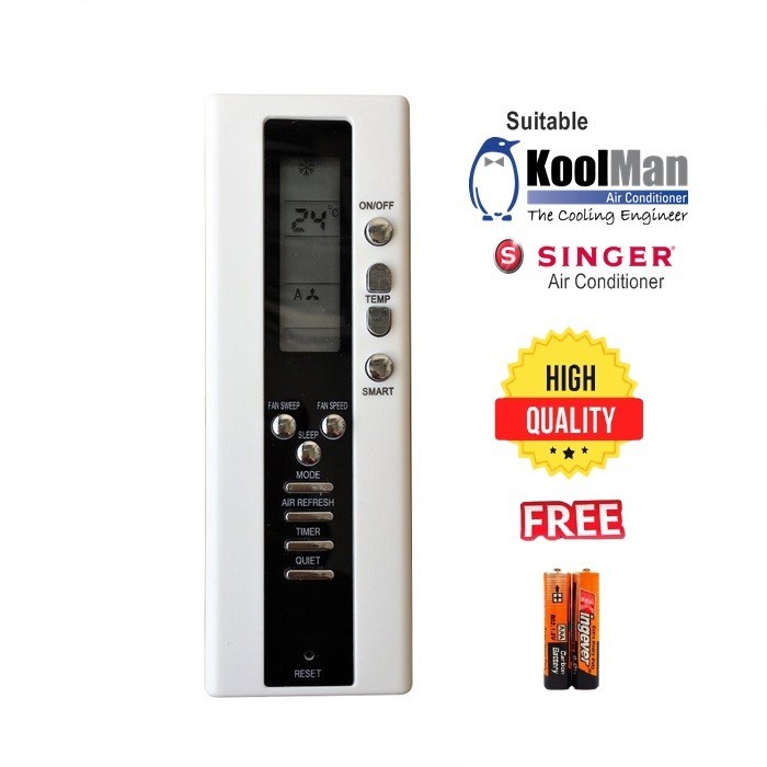 Malaysia: Remote Control Koolman / SINGER Air Conditioner Remote ...