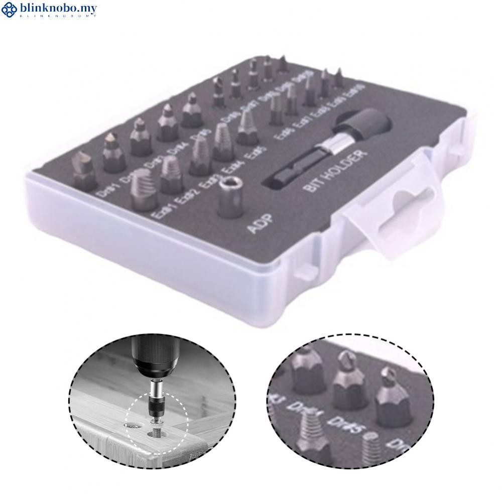 Portable Screw Extraction Kit For Easy Bolt Removal 22pcs Tools with ...